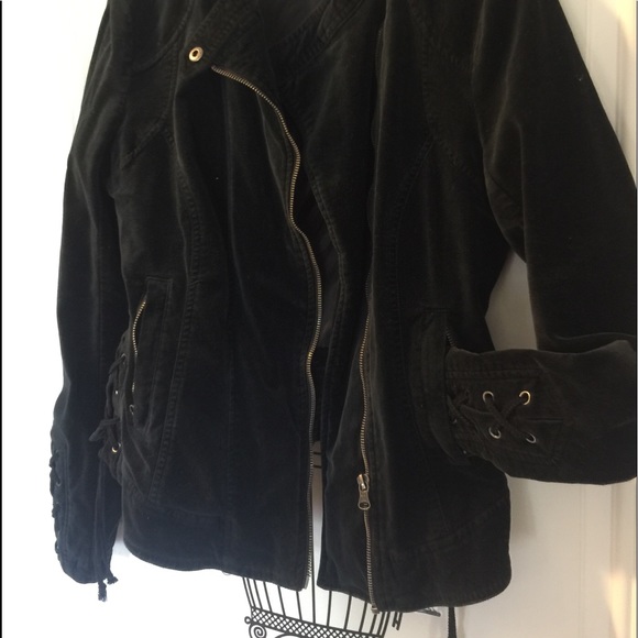 BNCI | Jackets & Coats | Black Jacket Faux Velvet | Poshmark